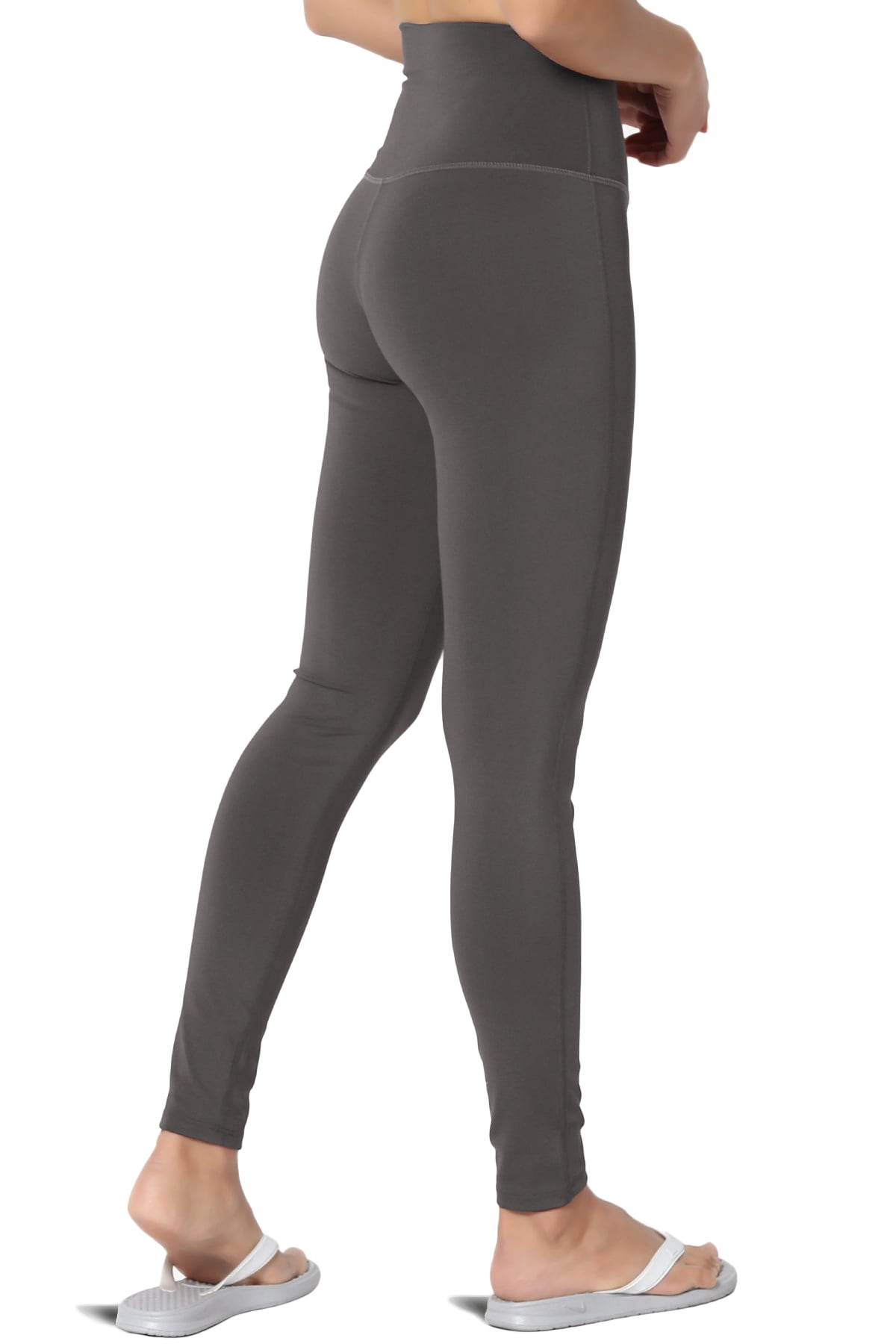 TheMogan Women's Athletic Compression High Rise Ankle Leggings Workout ...