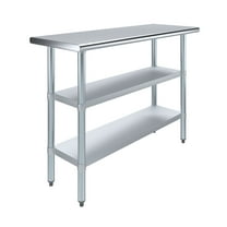 18" x 48" Stainless Steel Work Table with Undershelf Food Prep NSF ...