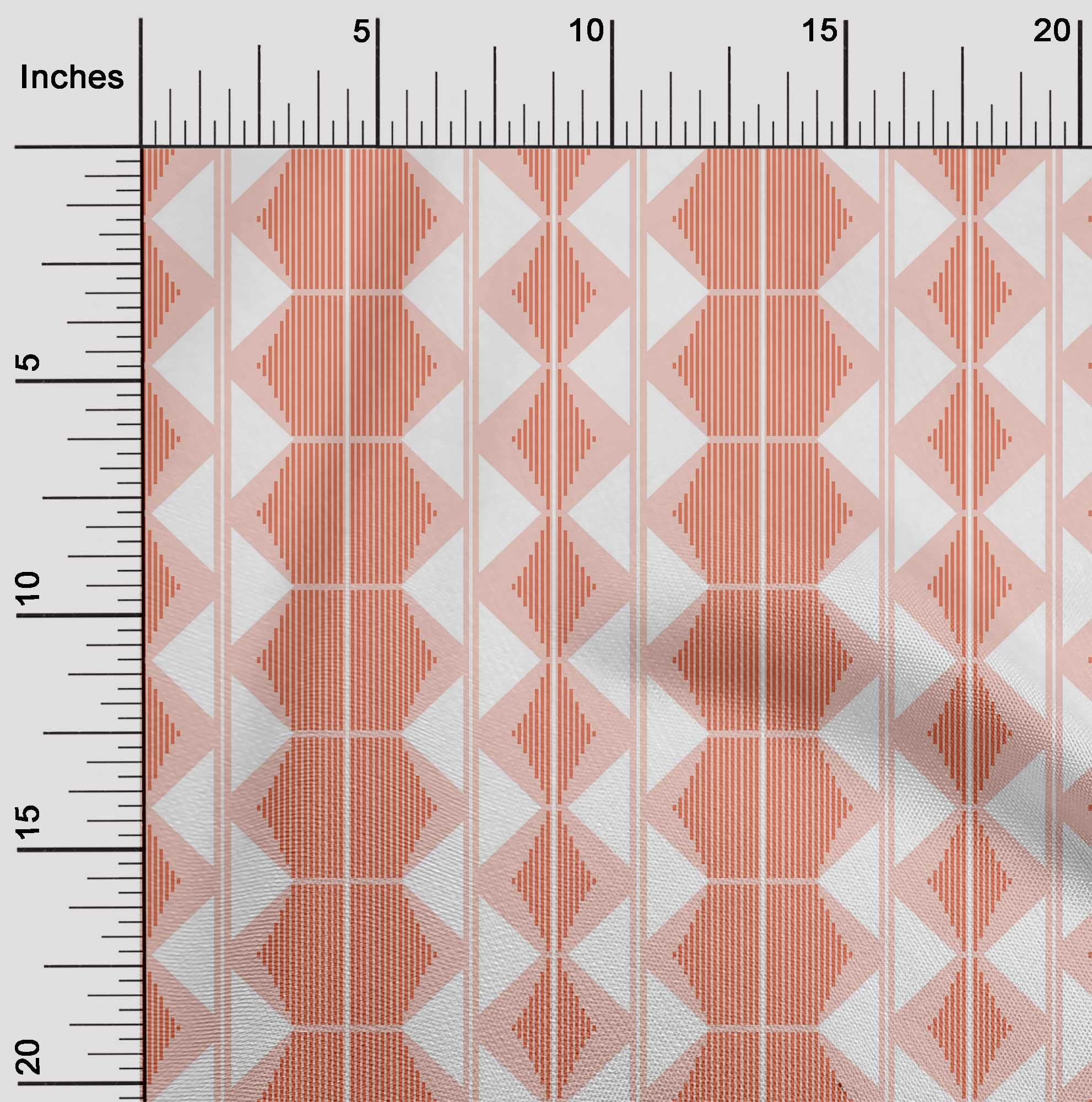 oneOone Organic Cotton Poplin Twill Fabric Triangle & Hexagon Geometric ...