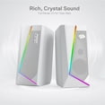 Redragon GS520 RGB Desktop Speakers, 2.0 Channel PC Computer Stereo ...