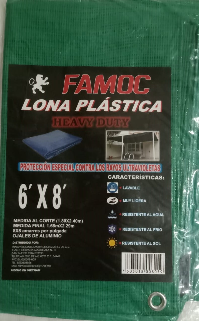 LONA PESADA 6 X 8 EXTRA HEAVY DUT FAMOC PES-6X8 | Bodega Aurrera en línea