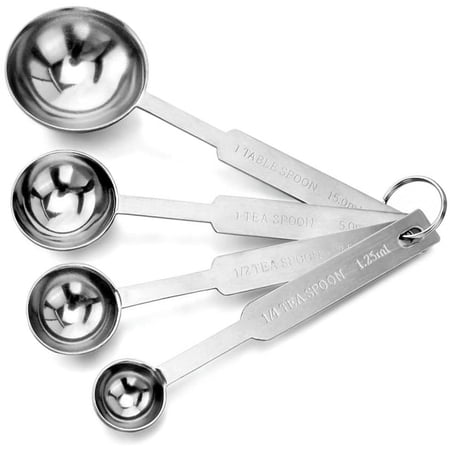Stainless Steel Scoops Measuring Spoon Set with Accurate Metric Sizes ...
