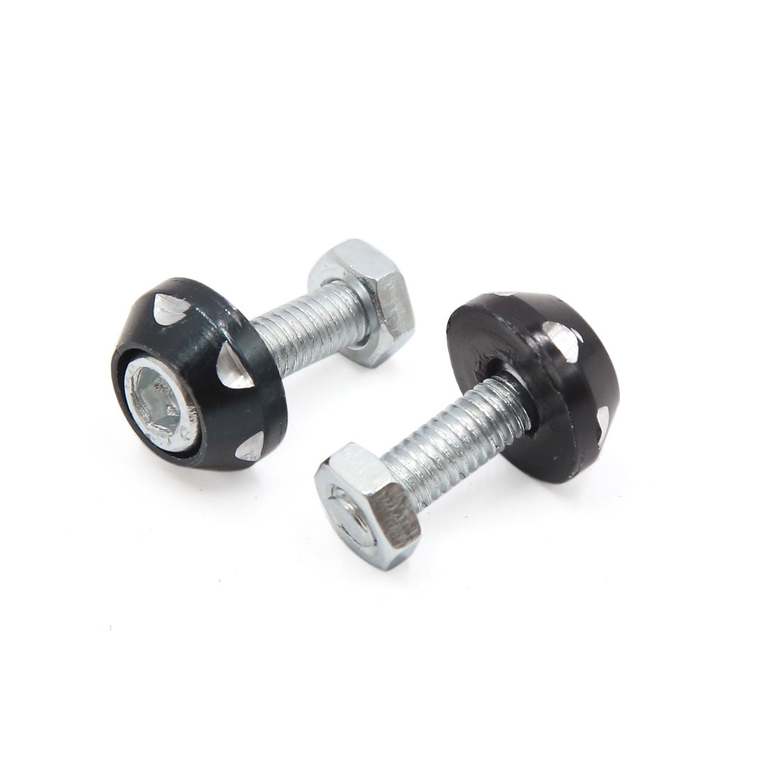 16Pcs Black Aluminum Alloy Car Motorcycle Decorative License Plate Bolt ...