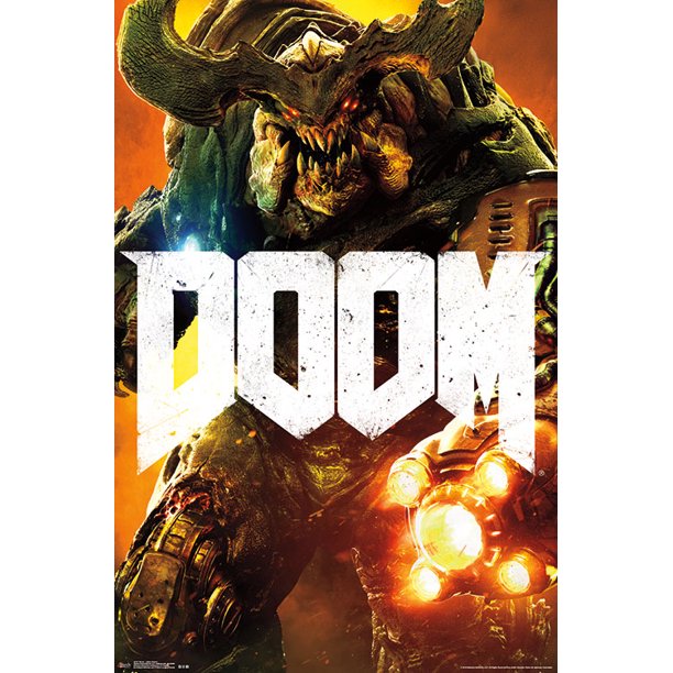 Doom - Cyber Demon Poster and Poster Mount Bundle - Walmart.com