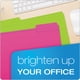 Pendaflex 40523 1/3 Cut Tab Letter Size Glow File Folders - Assorted ...