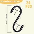 3 Inch Vinyl Coated S Hooks, 24 Pack Heavy Duty S Hooks for Hanging ...