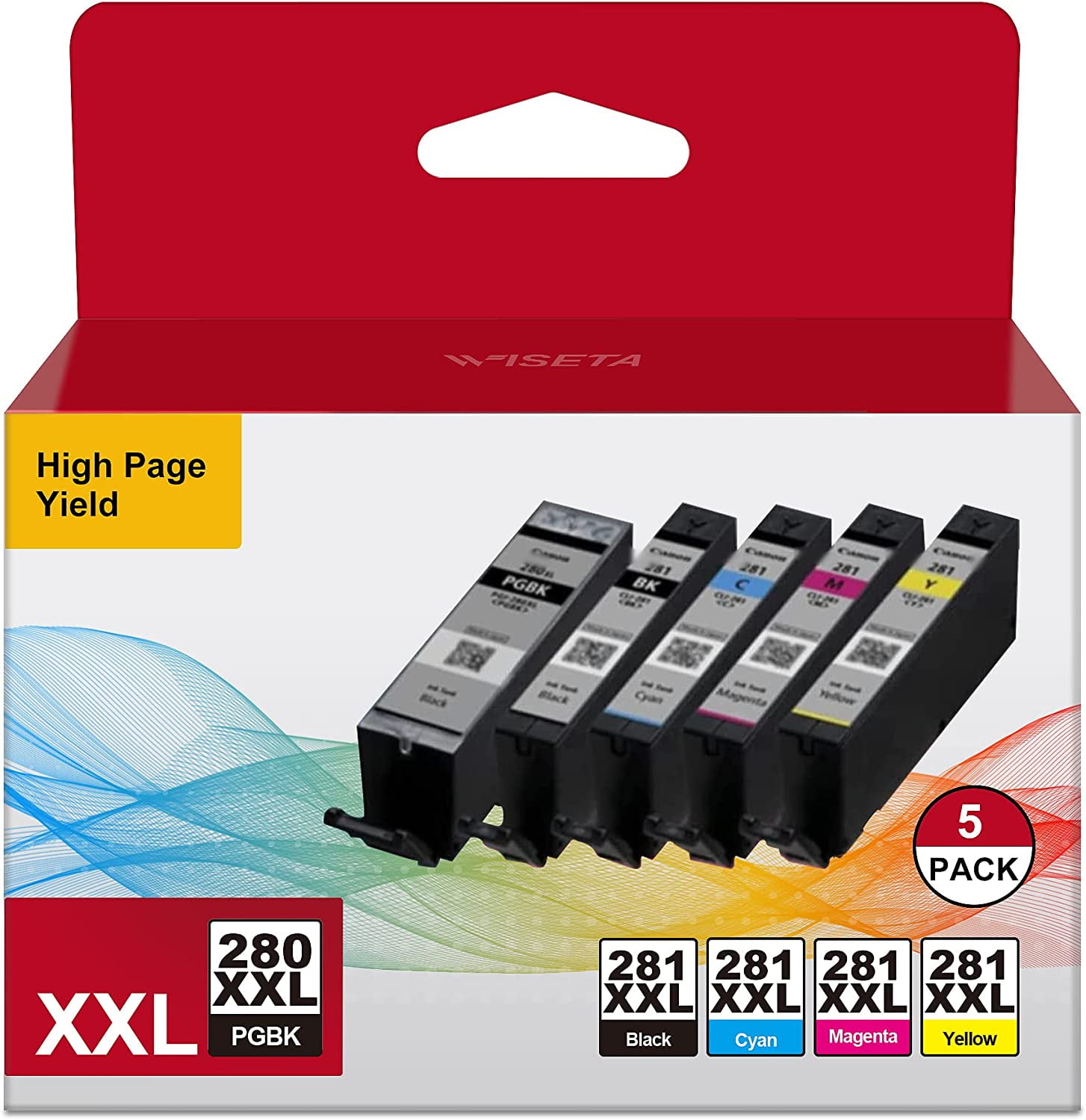 PGI-280XXL CLI-281XXL 5-Color Value Pack Compatible Ink Cartridge ...