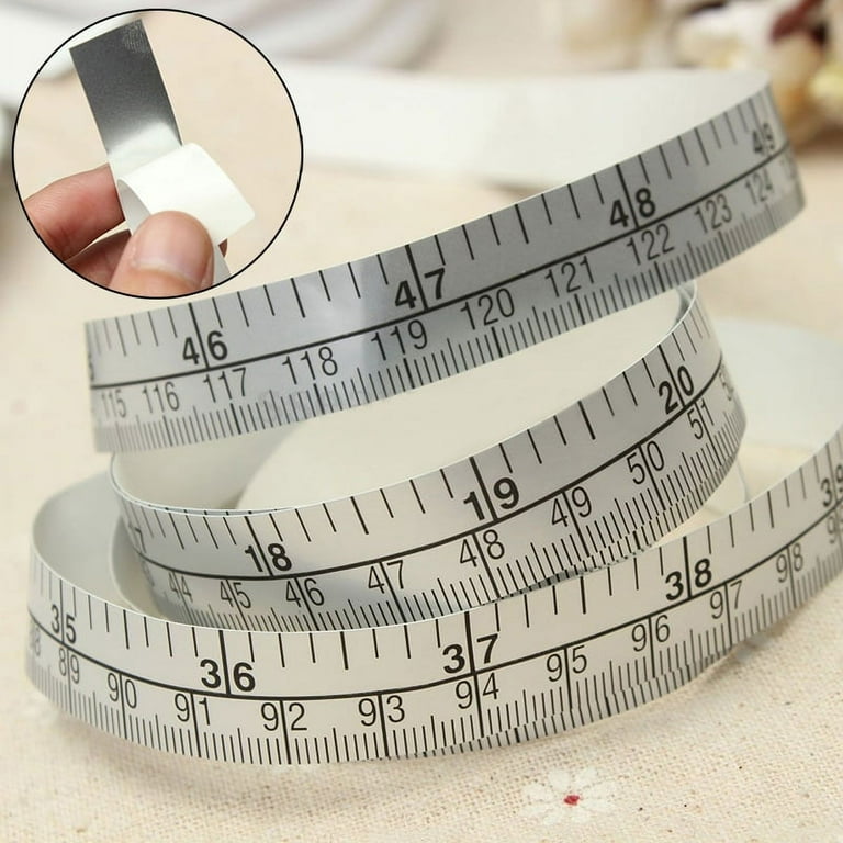 Silver Self Adhesive Measure Tape Vinyl Ruler Sewing Sticker Walmart