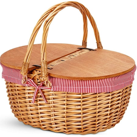 Large Picnic Basket for 2 | Vintage-Style Picnic Basket Handmade Picnic ...