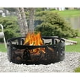 Pleasant Hearth 36-Inch Round Steel Fire Ring, Outdoor Bonfire ...