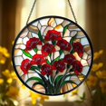 Carnation January Birthflower Stained Glass Suncatcher – Handmade ...