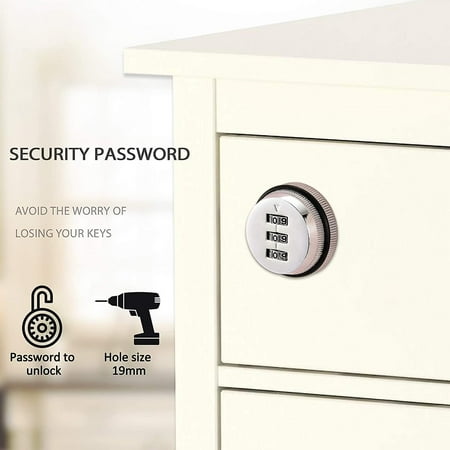 4 Pack Combination Cabinet Lock, Password Coded Cabinet Lock ...
