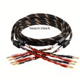 YYAUDIO Premium Hi-Fi Speaker Cables (1 Pair) - High-End OCC Composite ...