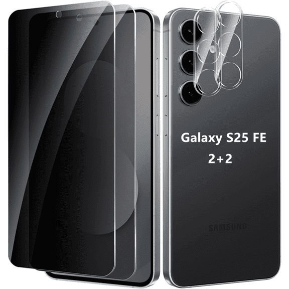 2 Pack Privacy Screen Protector Tempered Glass for Samsung Galaxy S25 ...