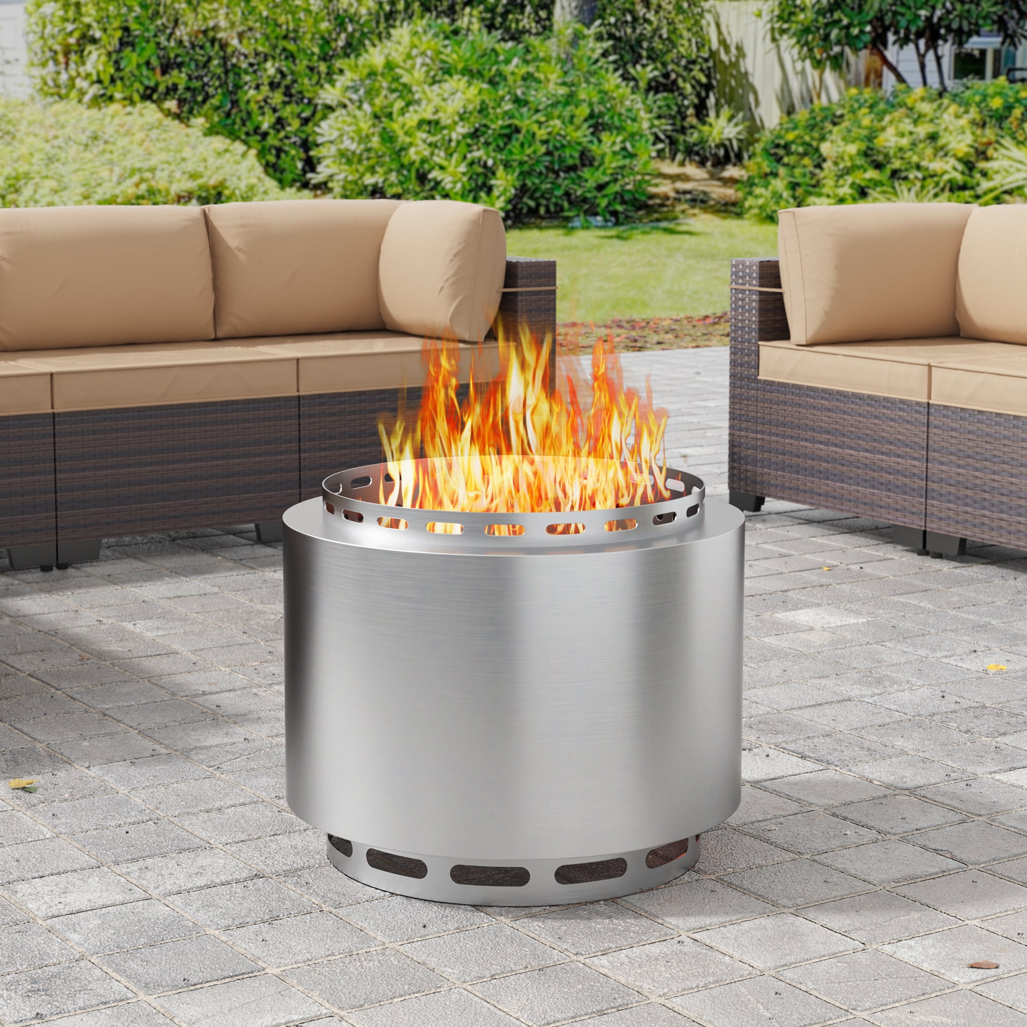 Click here for Kullavik 19 Inch Outdoor Smokeless Fire Pit portab... prices