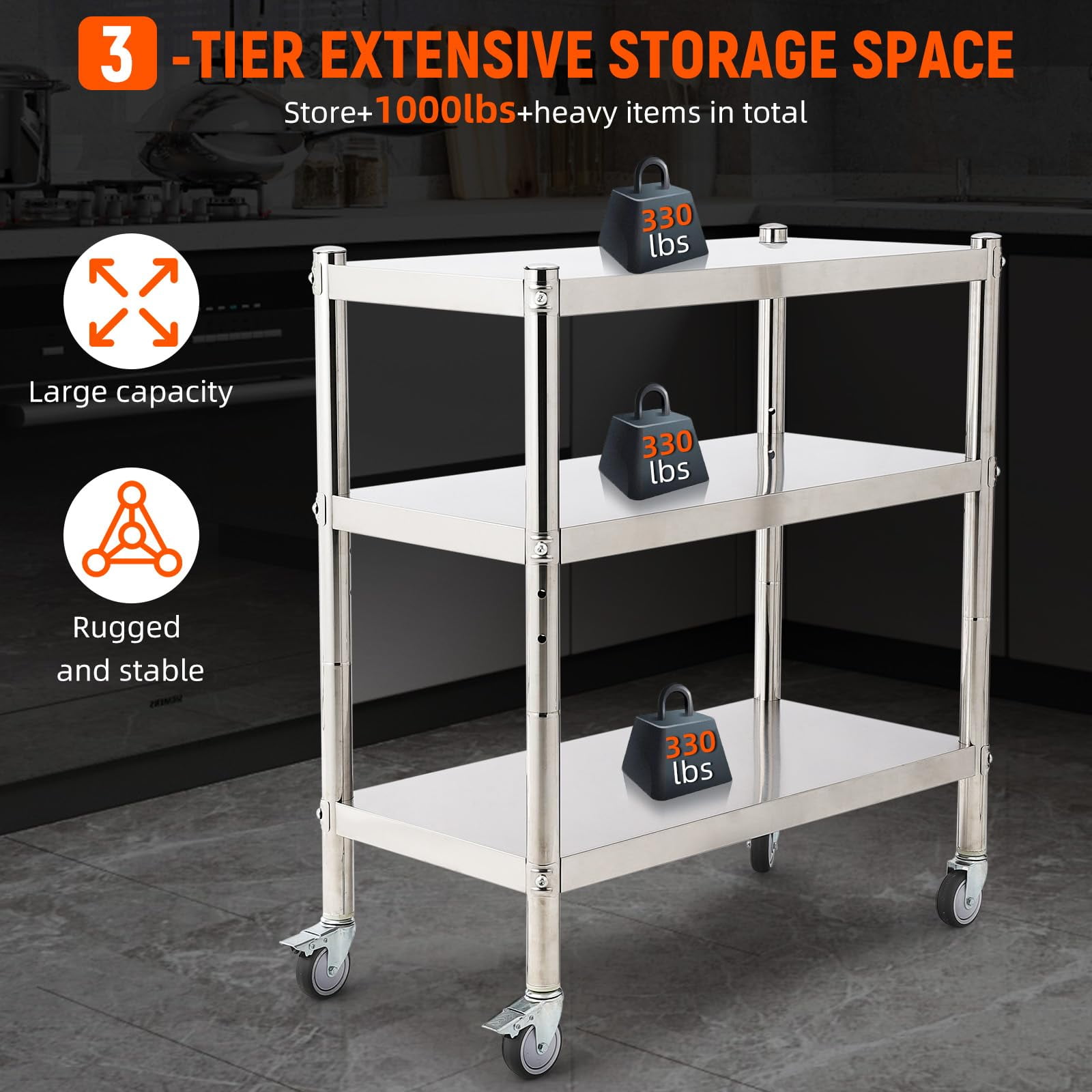 Click here for Edtara Stainless Steel Shelves  32x16x36 In Storag... prices