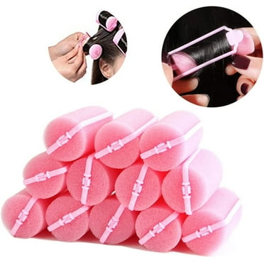 18pc SET of Soft Pink Sponge Hair Rollers | 40mm Large Size Foam ...