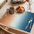 Burnt Orange Blue Ombre Placemats Set of 12 Abstract Modern Art ...