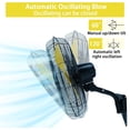 VAJIAZA 22 Inch Wall Mount Fan with 3-Speed Outdoor Oscillating High ...