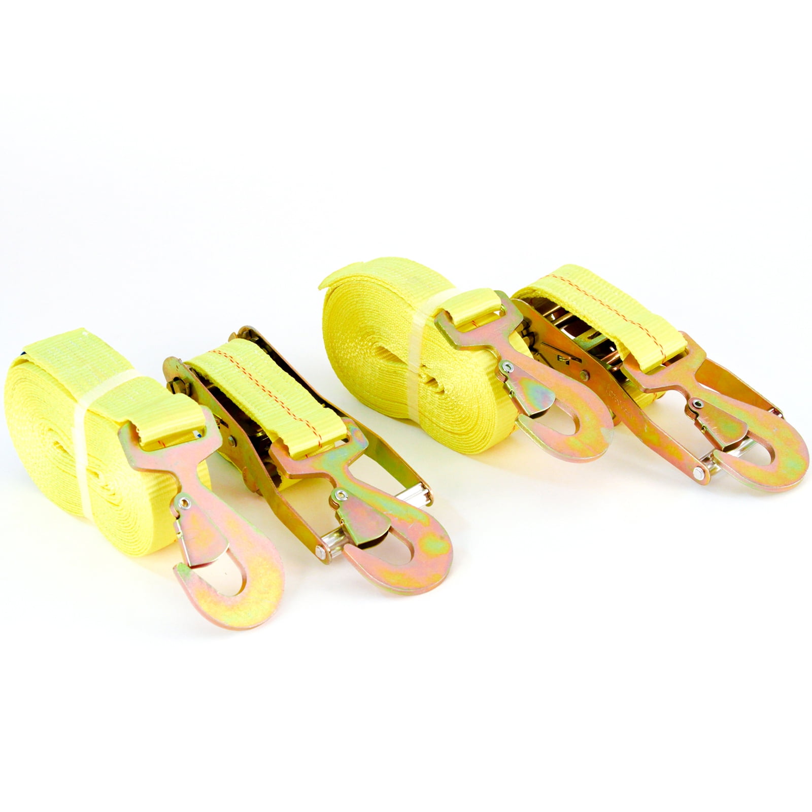 Red Hound Auto (2) 2 inches x 27 Ratchet Straps w Flat Hooks Flatbed ...