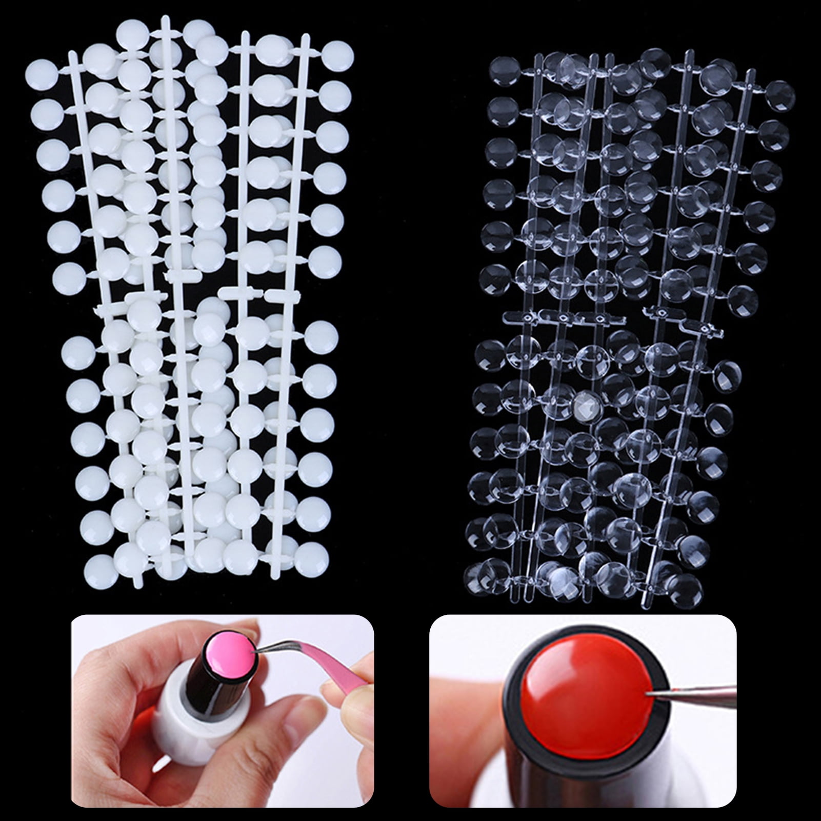 opvise 1 Set Nail Color Cards Exquisite Nail Decor Plastic Women Nail ...