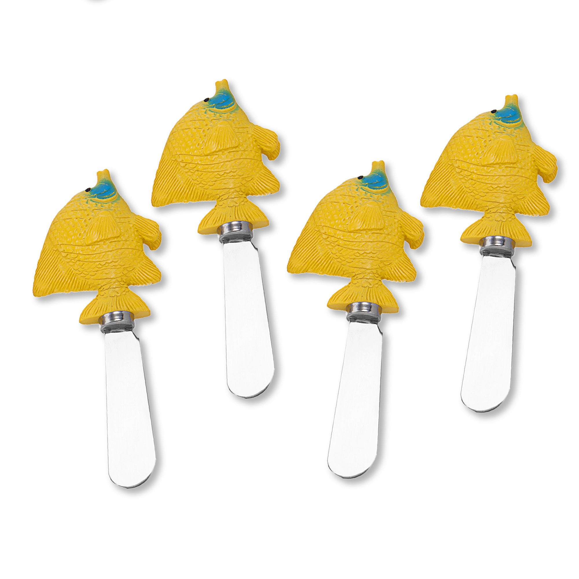 Mr. Spreader 4-Piece Tropical Fish Hand Painted Resin Handle with ...