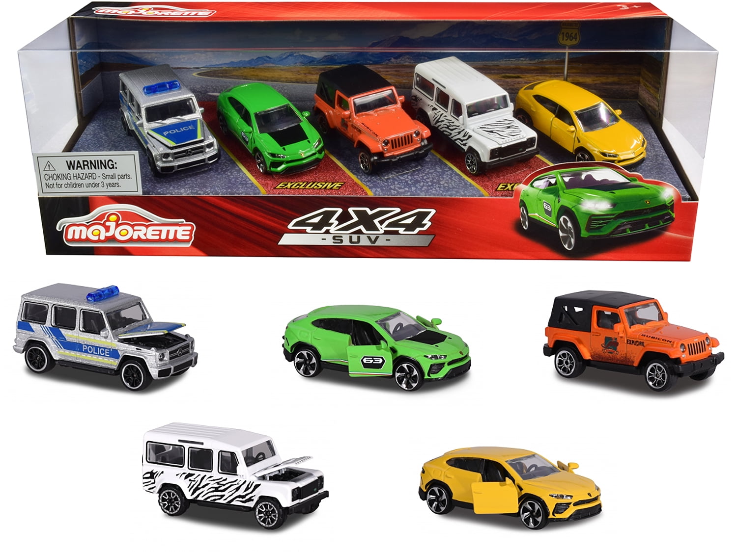4x4 SUV Giftpack 5 piece Set 1/64 Diecast Model Cars by Majorette ...