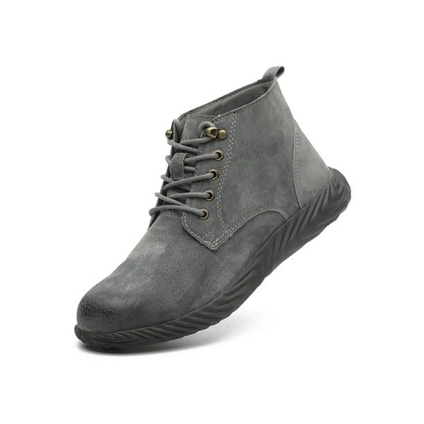 Bellella Womens Work Shoes Lace Up Ankle Boots Steel Toe Safety Boot ...