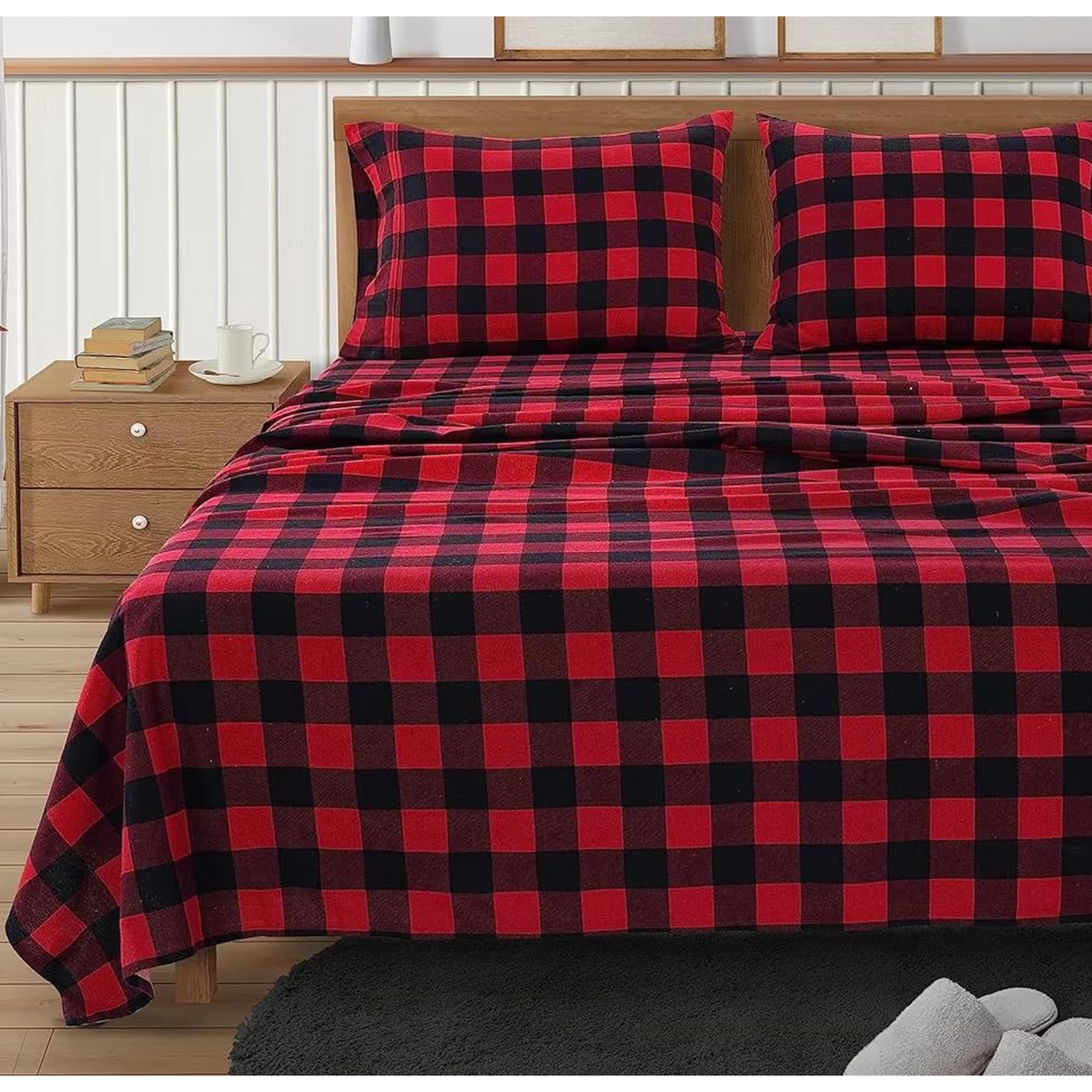 Click here for Lane Linen 100 Cotton Flannel Sheets Set - Queen S... prices