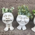 Fun and Colorful Unique Muggle Face Resin Succulent Plant Planter Pot ...