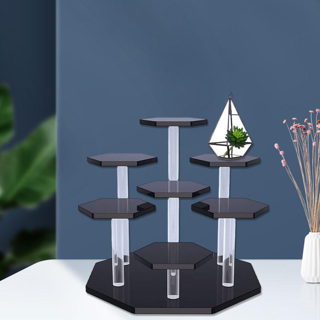 Multi Tier Acrylic Cupcake Stand Organizer Party Decor Rack Cupcake ...