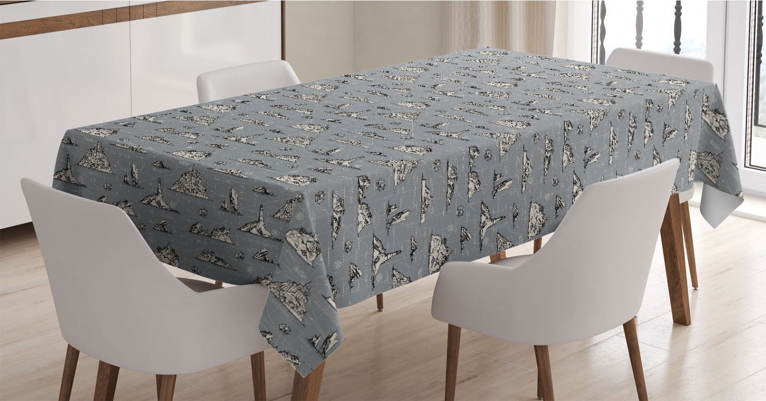 Marine Tablecloth, Castles on Rocks Travel Discovery Historical ...