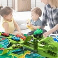 Pull Back Dinosaur Airplane Track Toy Children Transport Cargo Plane ...