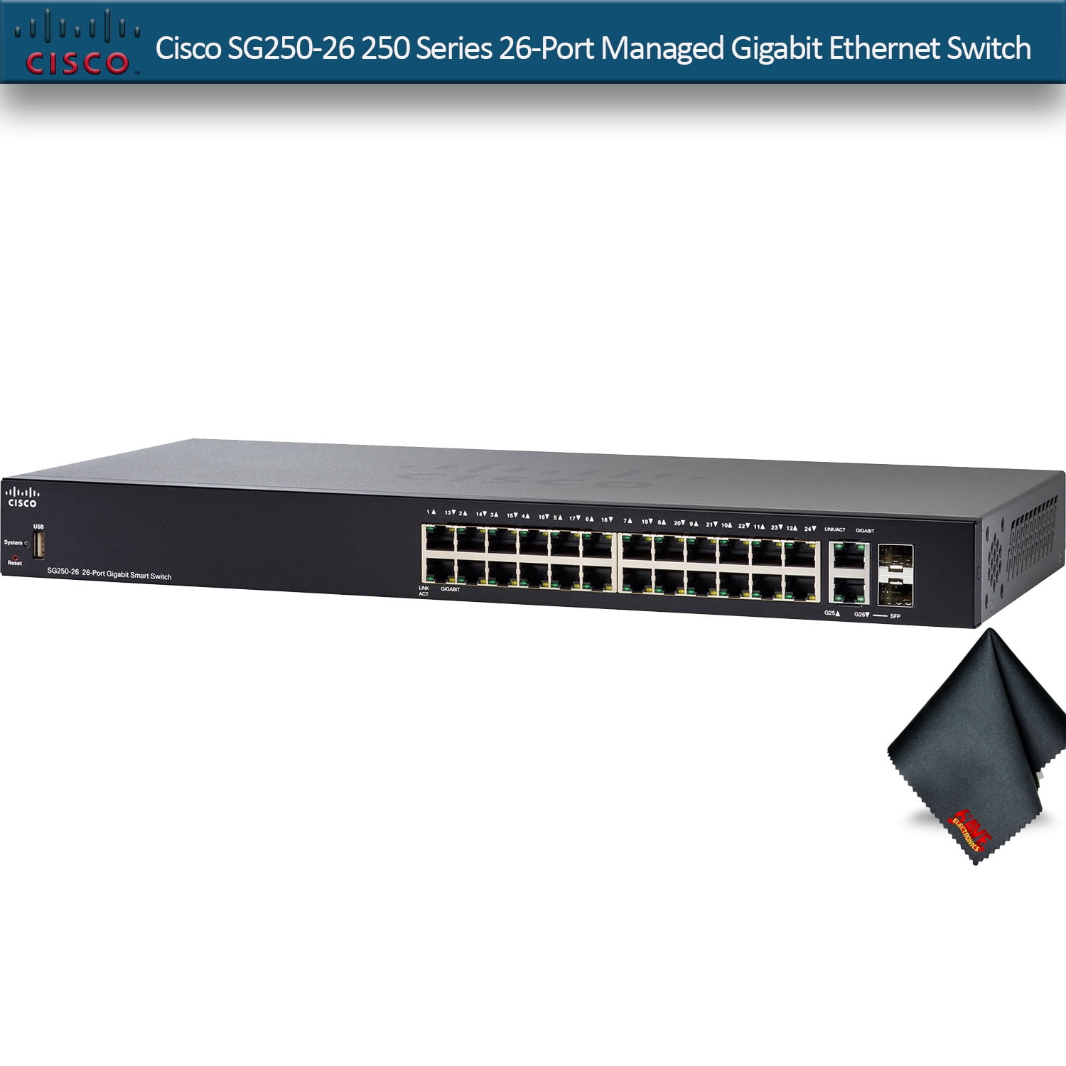 Cisco SG250-26 250 Series 26-Port Managed Gigabit Ethernet Switch ...