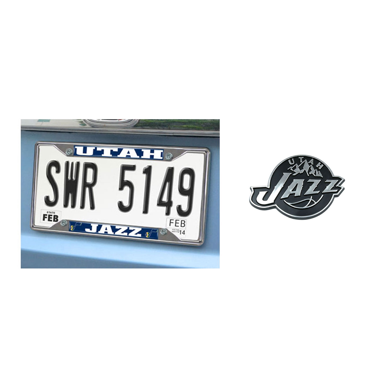 Utah Jazz License Plate And Chrome Emblem - Walmart.com