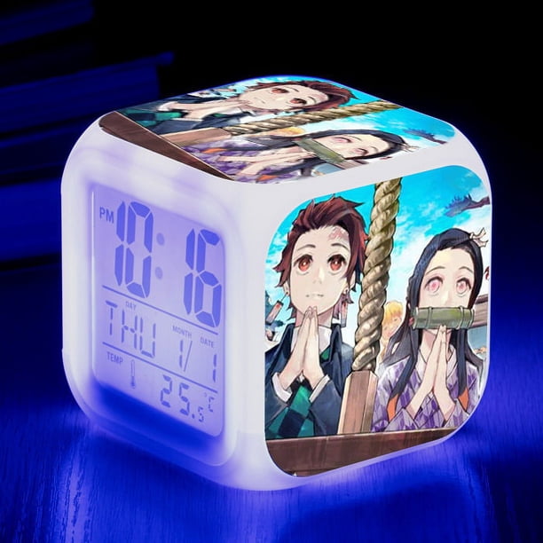 SAYDY Anime Alarm Clock One Piece LED Square Clock Digital Alarm Clock ...
