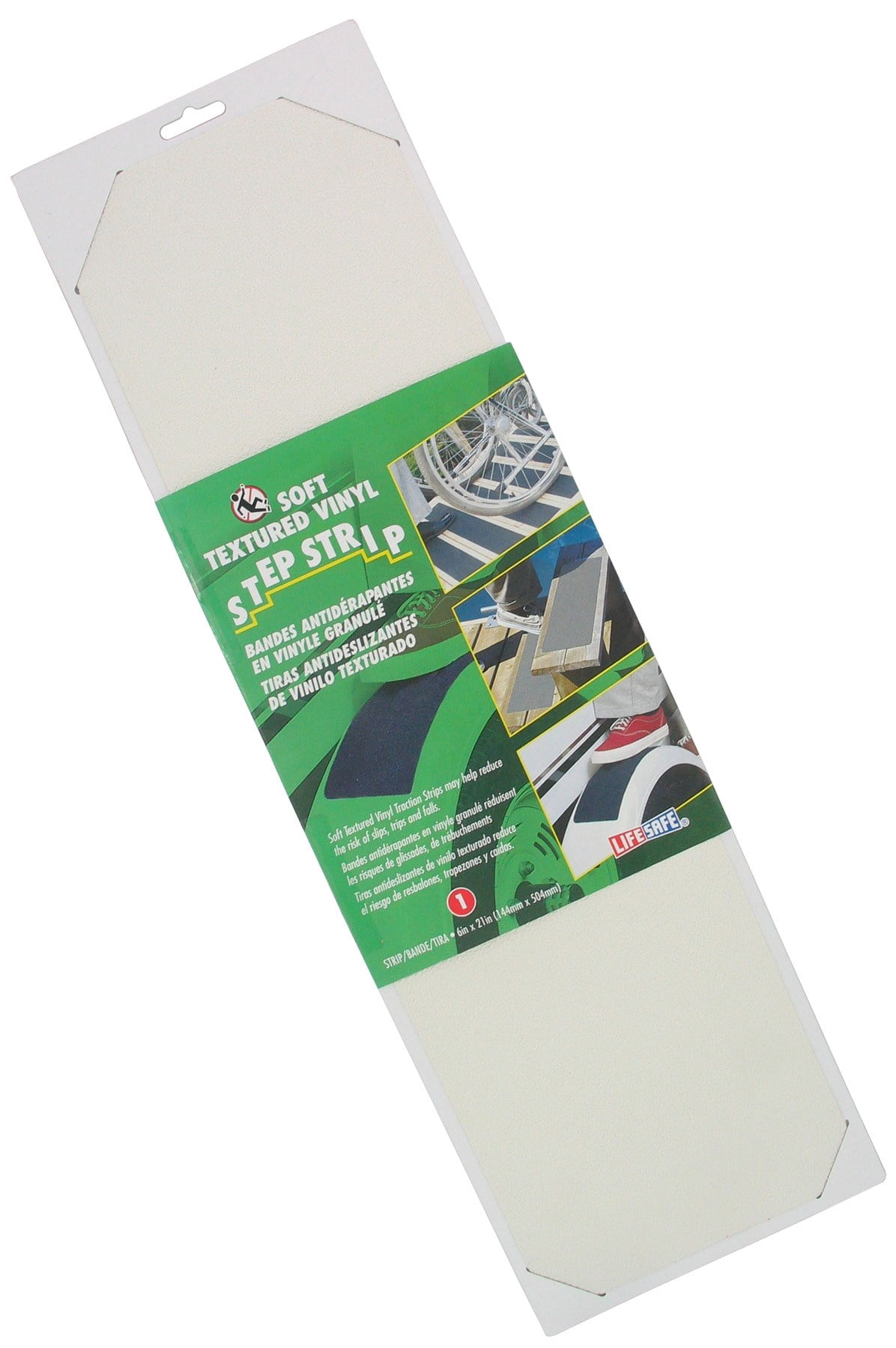 Incom Re6510wh 6" X 21" White Soft Textured Non Skid Vinyl Traction ...