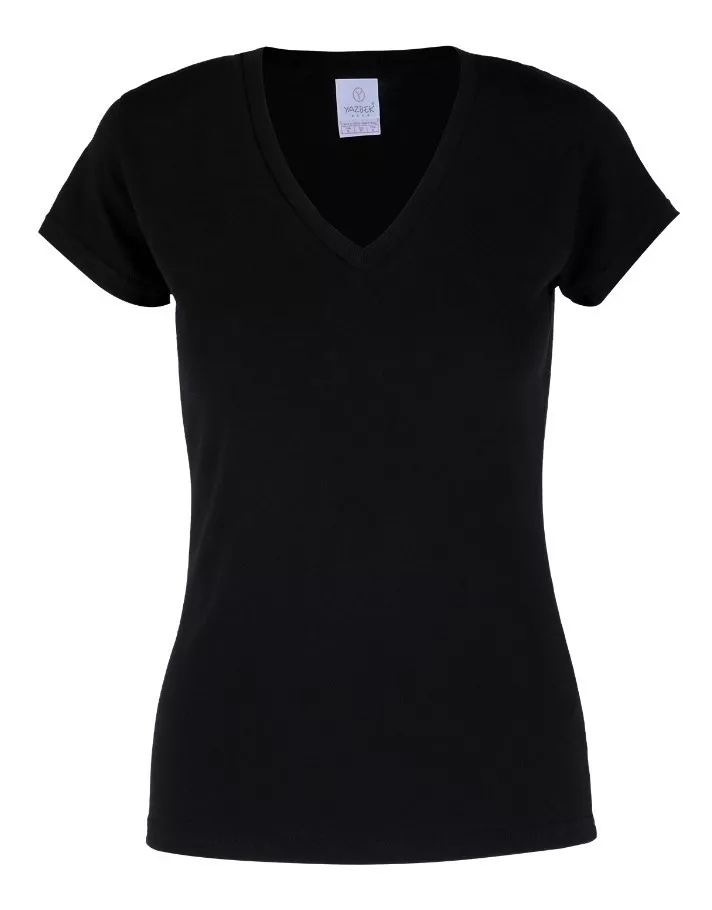 Playera Mujer Dama Manga Corta Cuello V 100 Algodón - Yazbek | Walmart ...