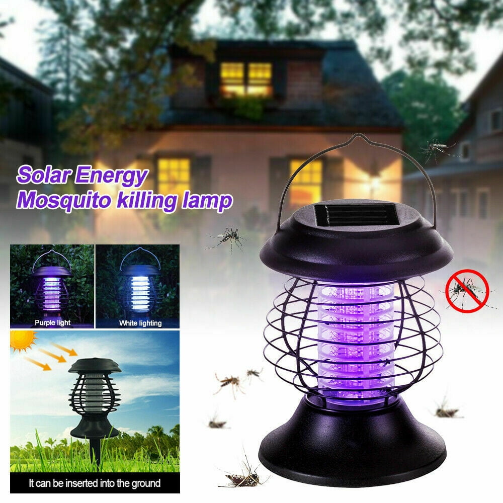 Kqiang Solar Bug Zapper，Solar Powered Led Mosquito Fly Bug Insect ...