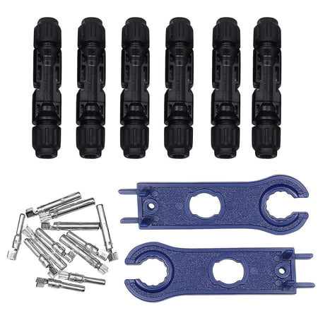 NETSENG 6 Sets Solar Panel Cable Connectors Male Female Waterproof Seal ...