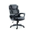 Staples Mcallum Black Bonded Leather Office Manager's Chair with Swivel Arms, 51473 - Walmart.com