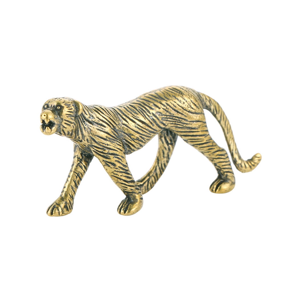 Brass Leopard Antique Leopard Statue Figurine Vintage Leopard Shaped ...