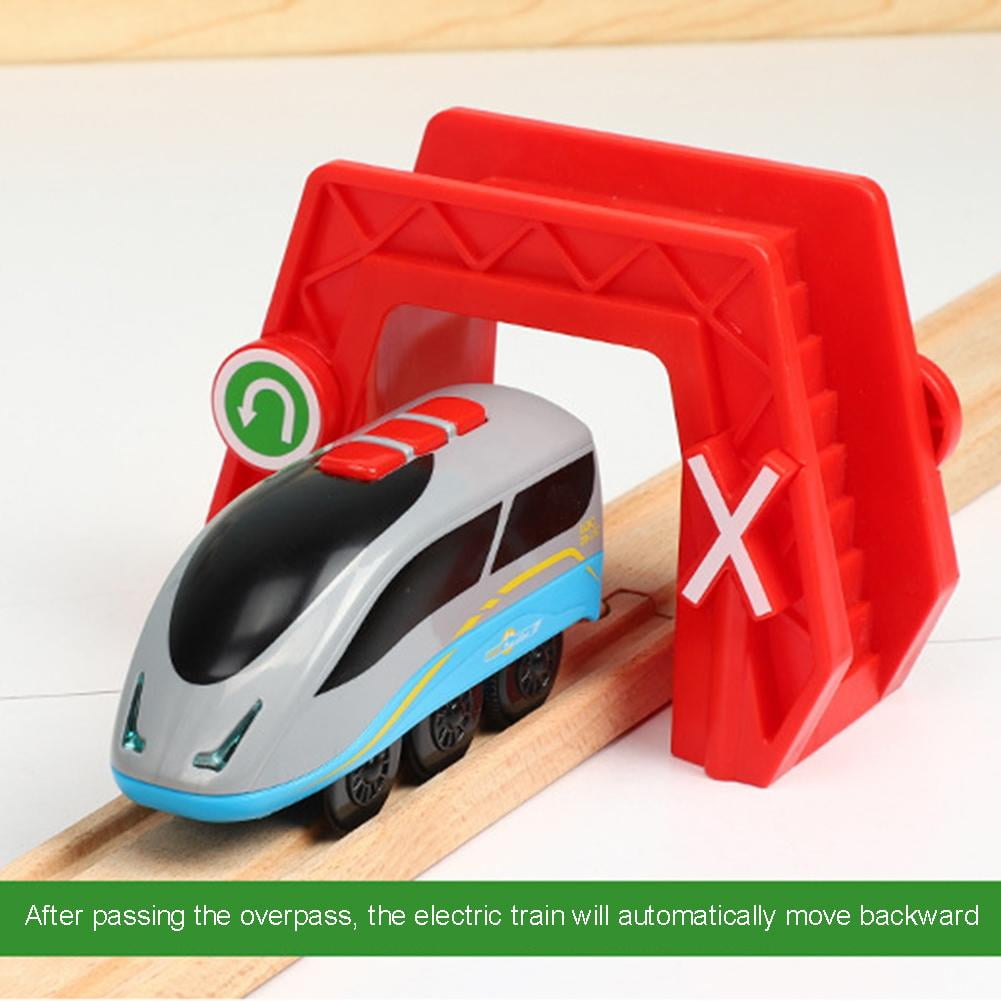 Buy Premium Wooden Train Set Toy Battery Powered Model Train Set ...