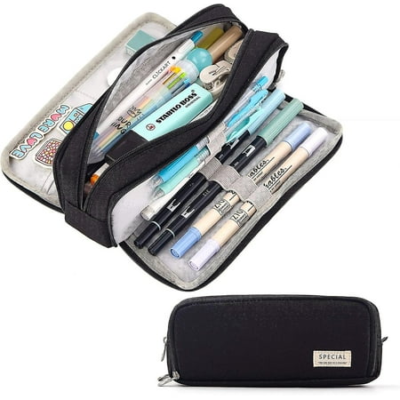 Scc Kawaii Large Capacity Pencil Case 3 Compartment Pouch Pen Bag ...