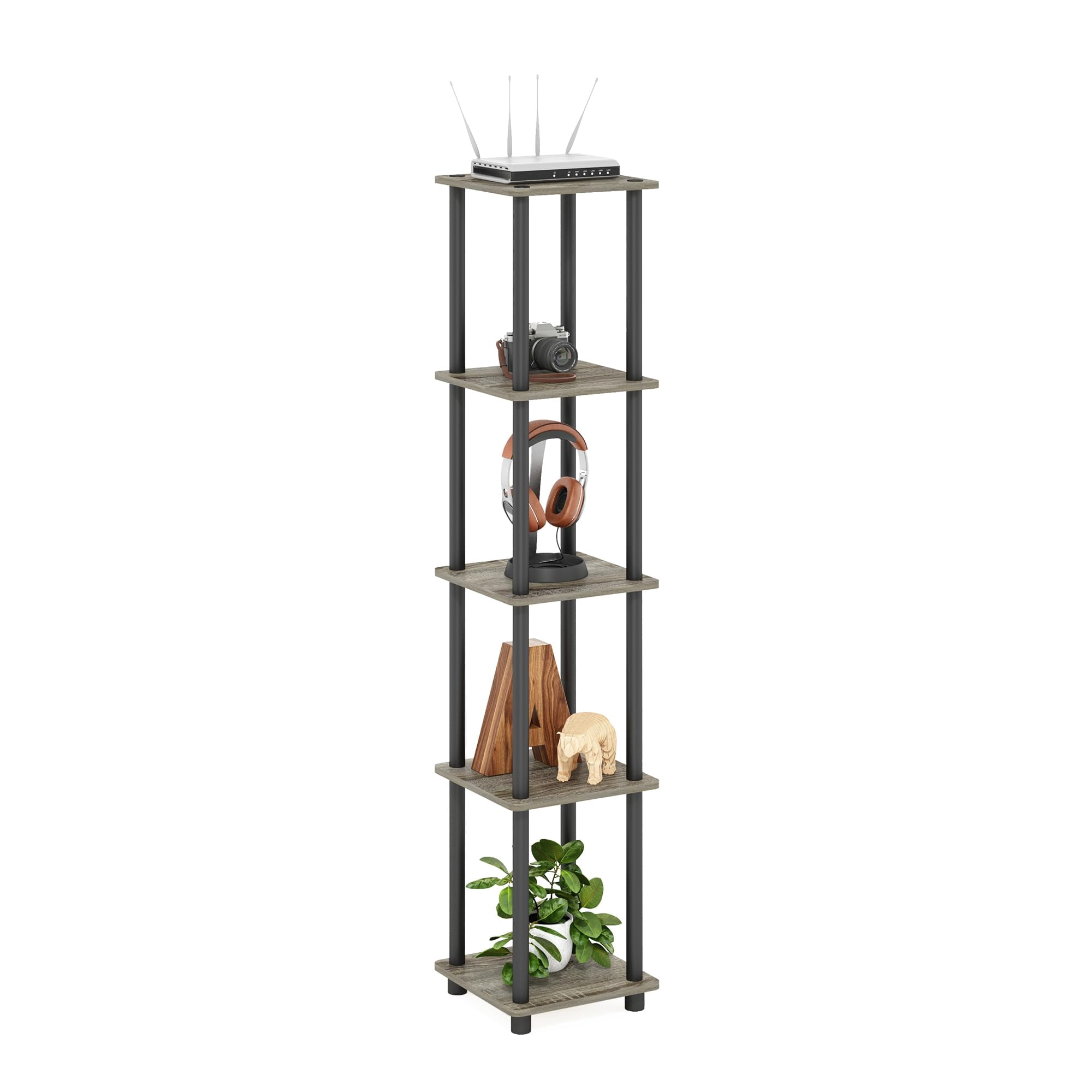 Click here for Furinno Turn-N-Tube 5-Tier Corner Square Rack Disp... prices