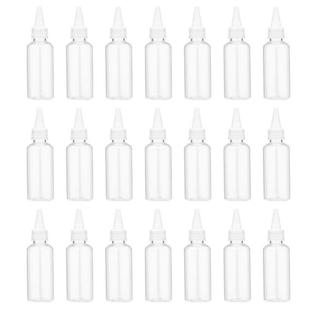 25Pcs 120ml Clear Plastic Bottle Squeeze Applicator Dispenser with Pointed Mouth - Walmart.com