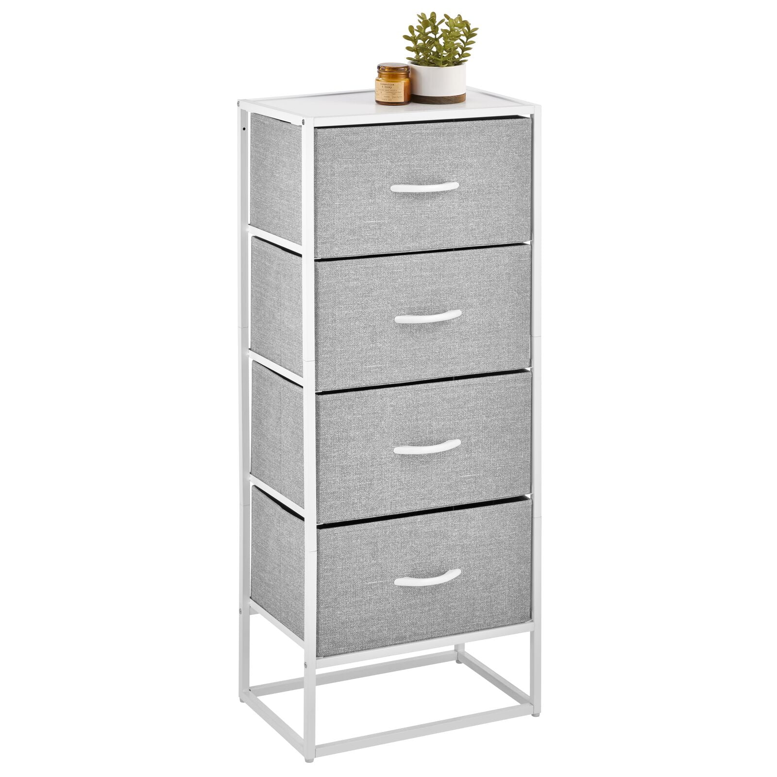 mDesign Storage Dresser Furniture Unit - Tall Standing Organizer Tower ...