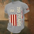 CONZONE 250 Anniversary Usa T-Shirts For Men Short Sleeve Crew Neck ...