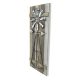 Contemporary Home Living 39.5" Gray and Brown Handcrafted Windmill with ...