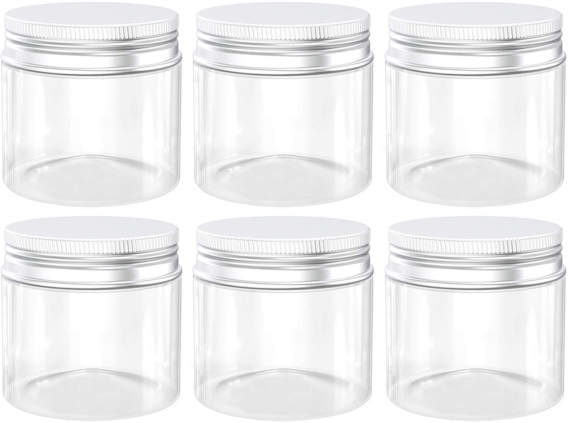 16 Ounce Plastic Jars Clear Plastic Mason Jars Storage Containers Wide ...